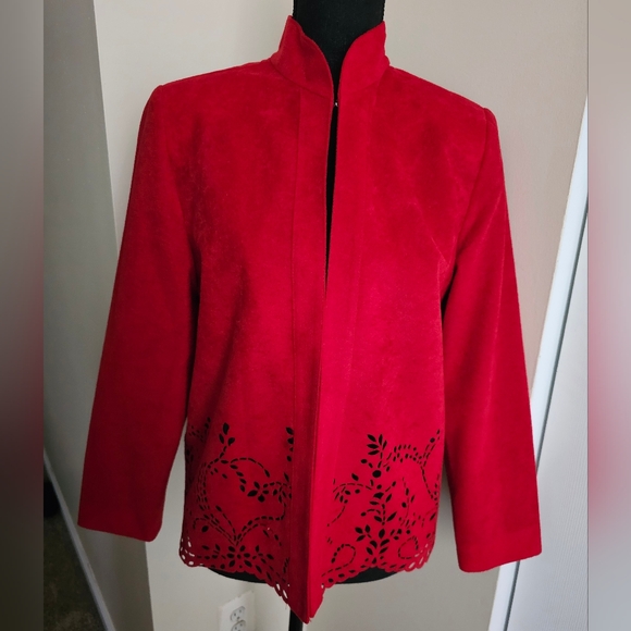 Jackets & Coats | Vintage Petites By Willi Red Dress Jacket Cloak Size ...